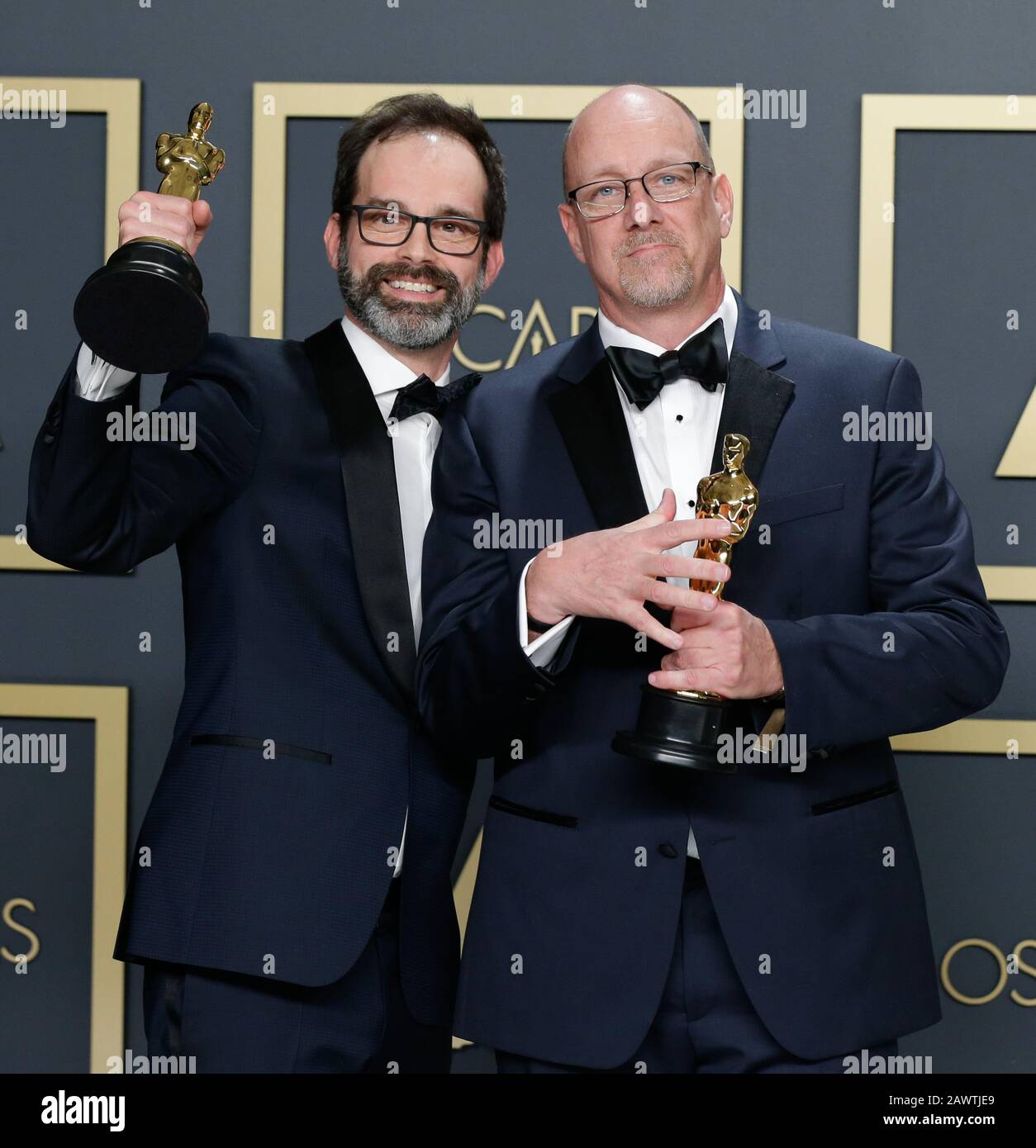 Los Angeles, United States. 09th Feb, 2020. Andrew Buckland (L) and ...