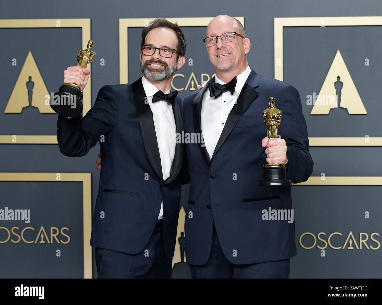 Los Angeles, United States. 09th Feb, 2020. Andrew Buckland (L) and ...