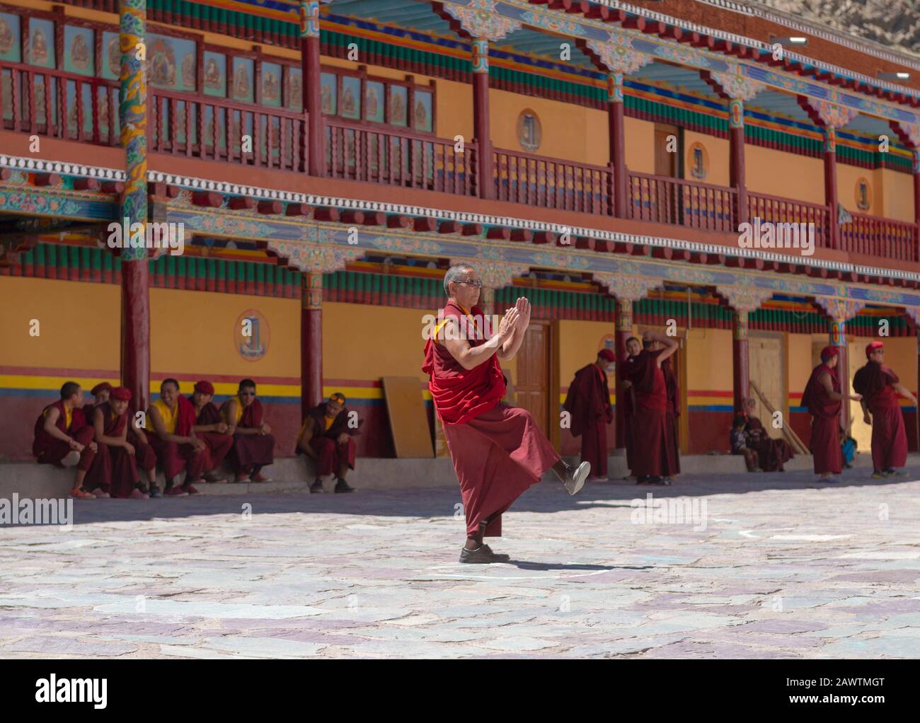 Dancing Monks at Hemis Monastery, Ladakh, India Stock Photo - Alamy