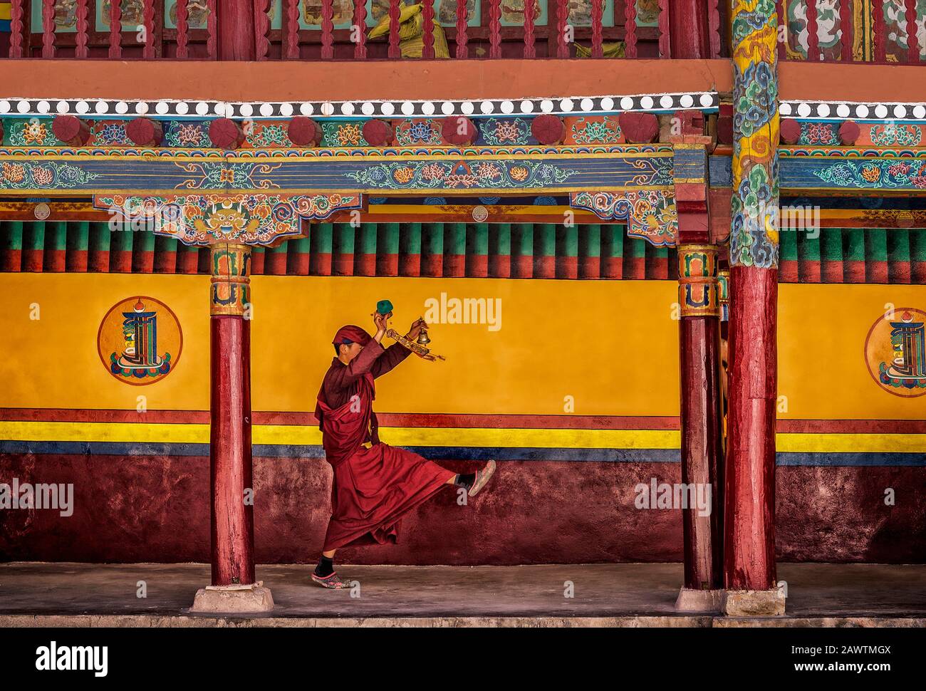 Dancing Monks at Hemis Monastery, Ladakh, India Stock Photo - Alamy