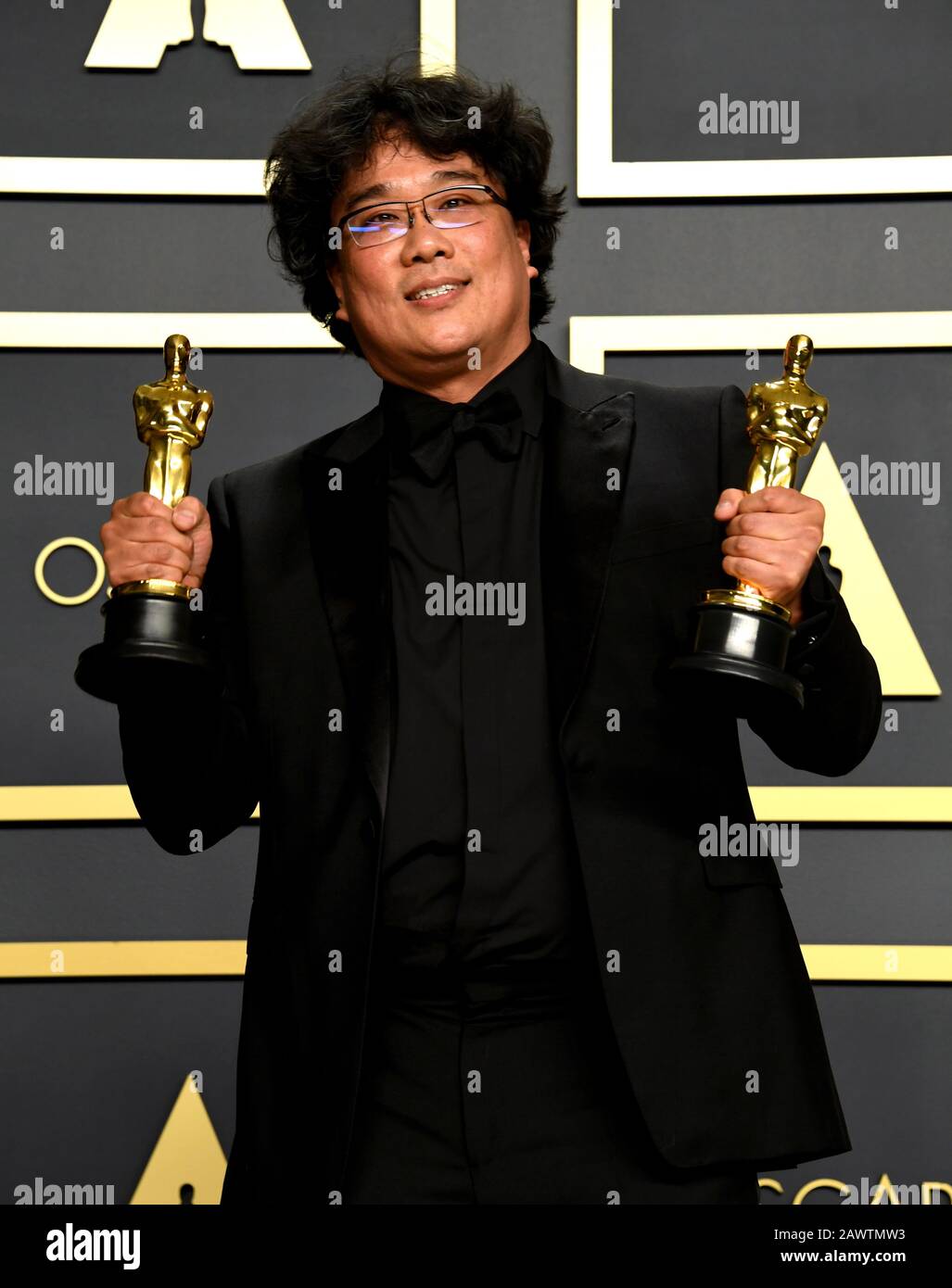 Bong Joon-ho with his Oscars for Best Director and Best Picture for ...