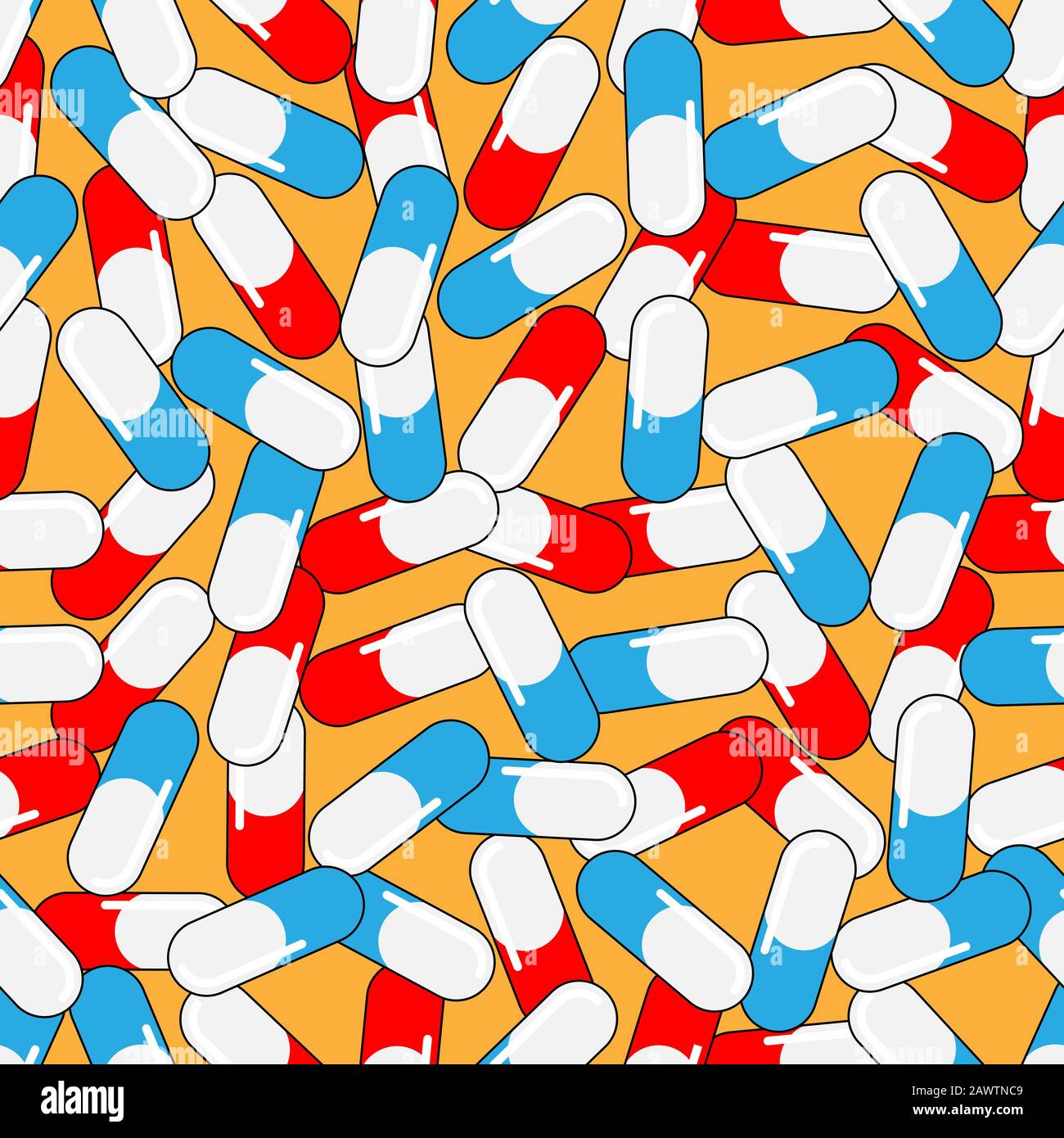 Medical seamless pattern, texture of medicinal pharmaceutical pills ...