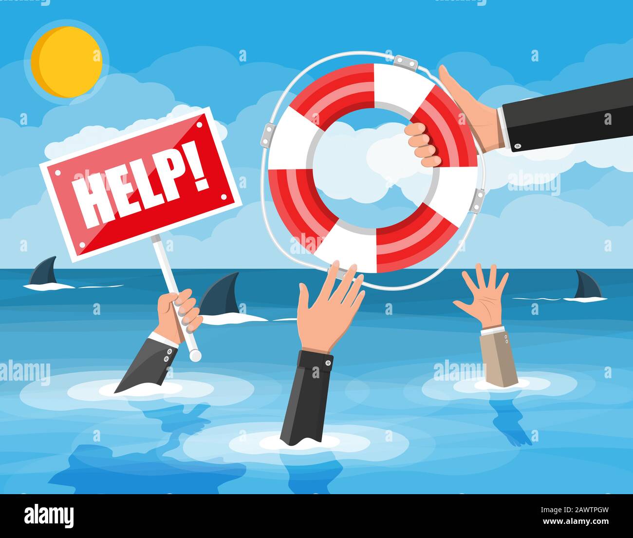Help to survive Stock Vector Images - Alamy