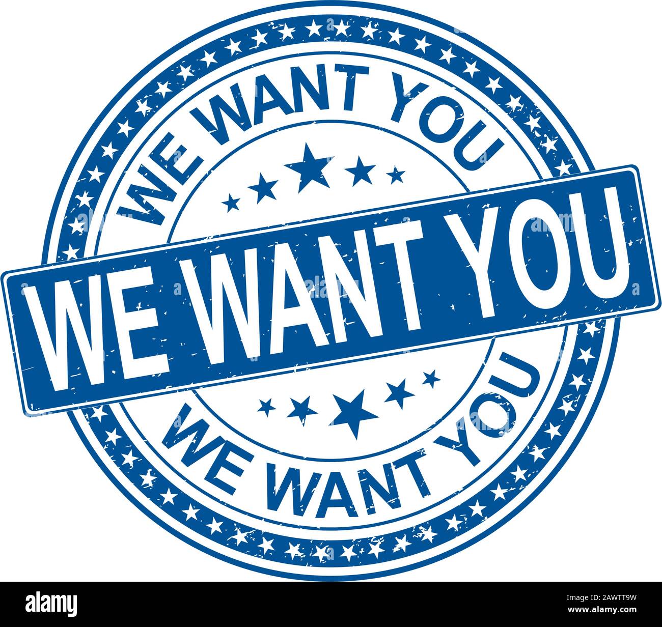 Rubber Stamp Seal - We Want You on a white background Stock Vector ...