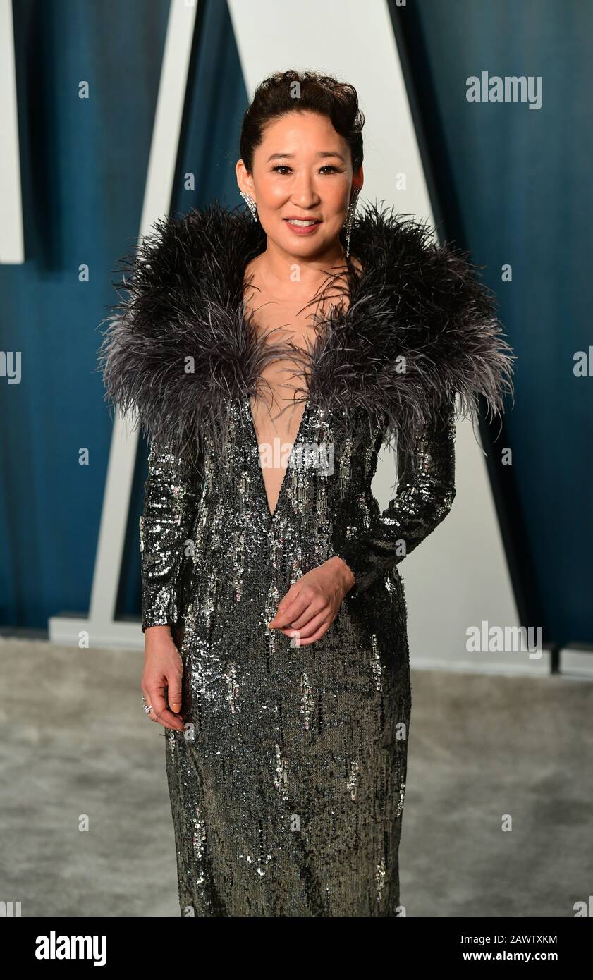 Sandra Oh attending the Vanity Fair Oscar Party held at the Wallis ...
