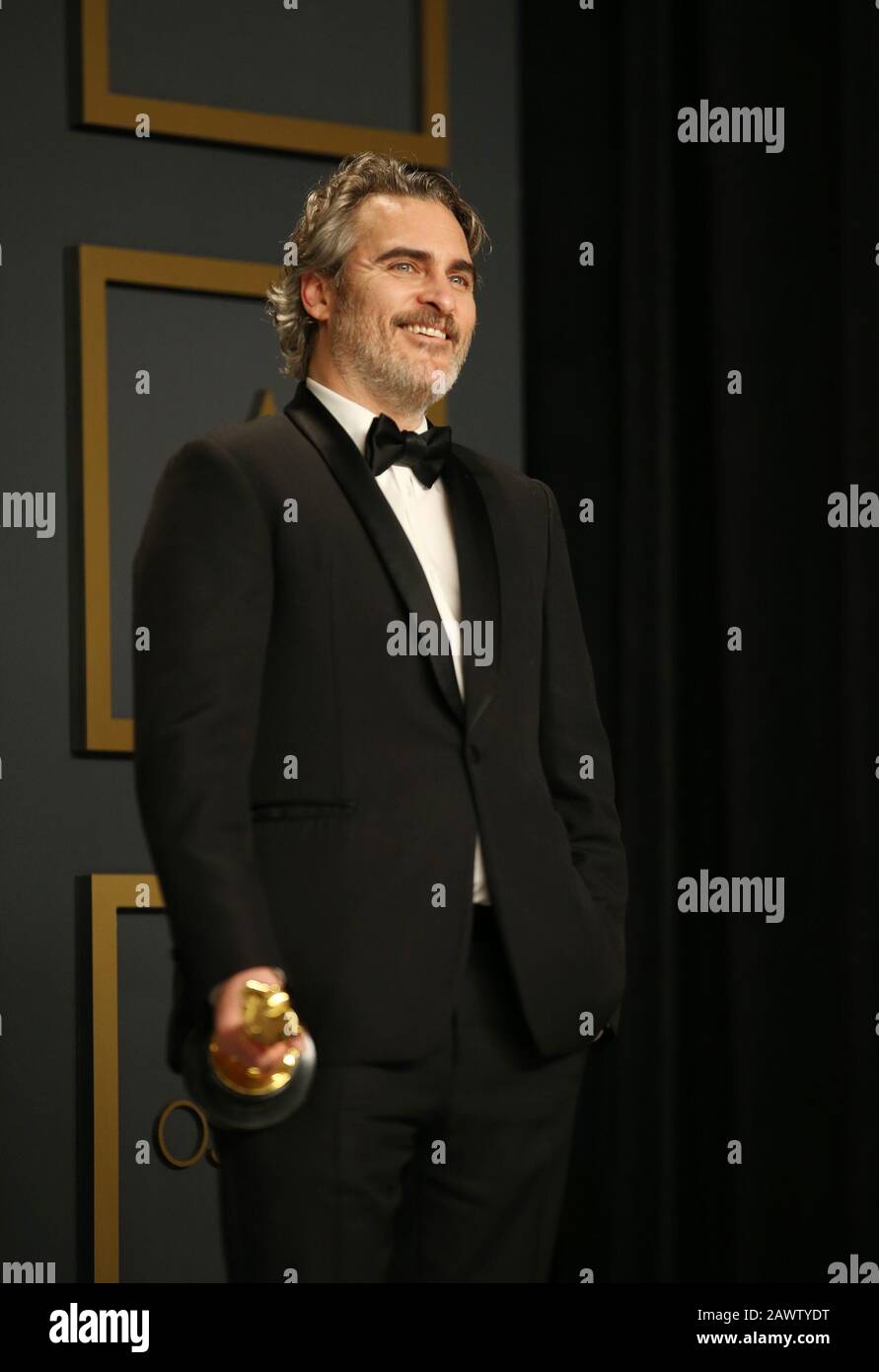 Los Angeles, USA. 9th Feb, 2020. Joaquin Phoenix poses for photos after ...