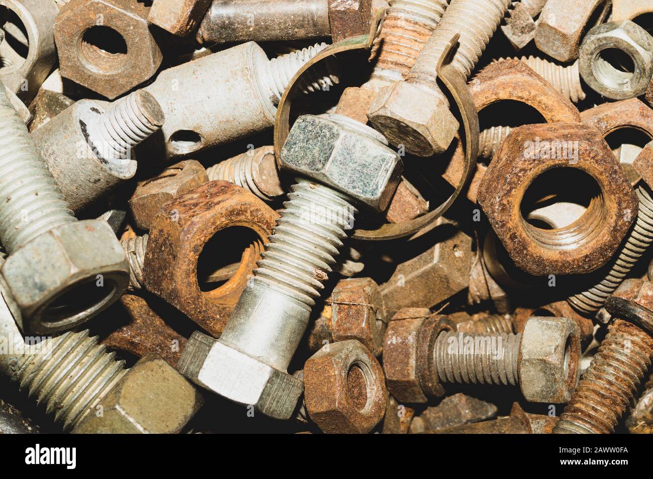Scrap metal nail screw High Resolution Stock Photography and Images - Alamy