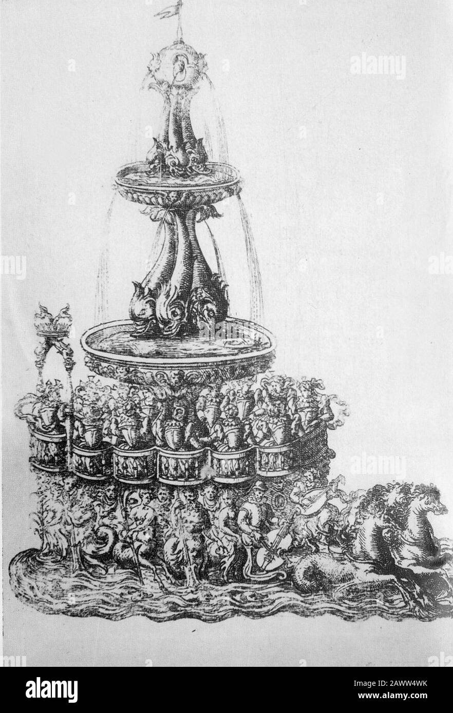 Fountain chariot from the Ballet Comique de la Reine, 1581 Stock Photo ...
