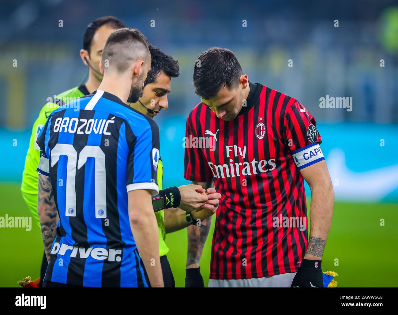 victor moses of fc internazionale and alessio romagnoli of ac milan ...