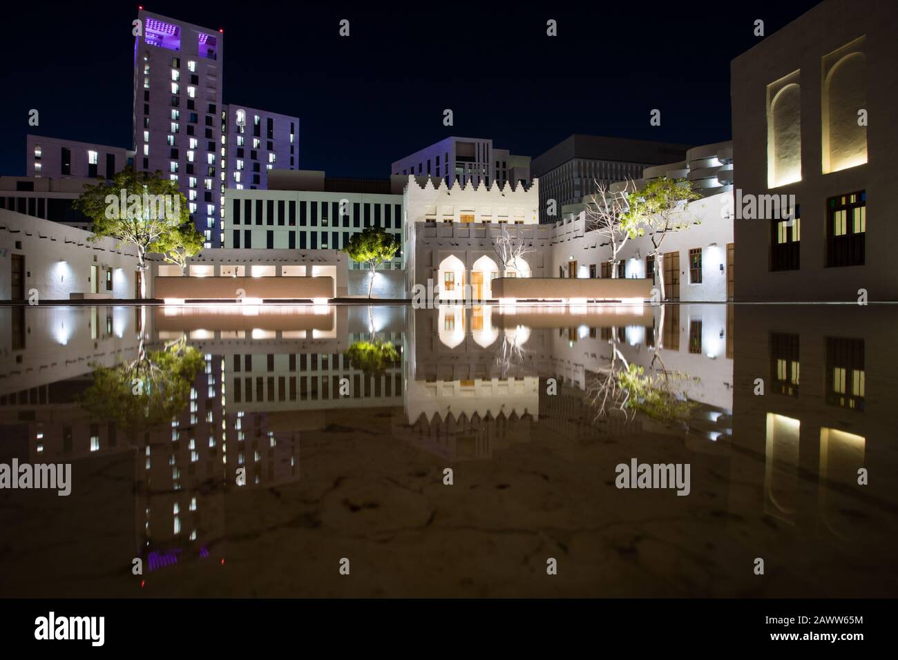 Reflections inside the Mohammed Bin Jassim House of the Msheireb Museum ...