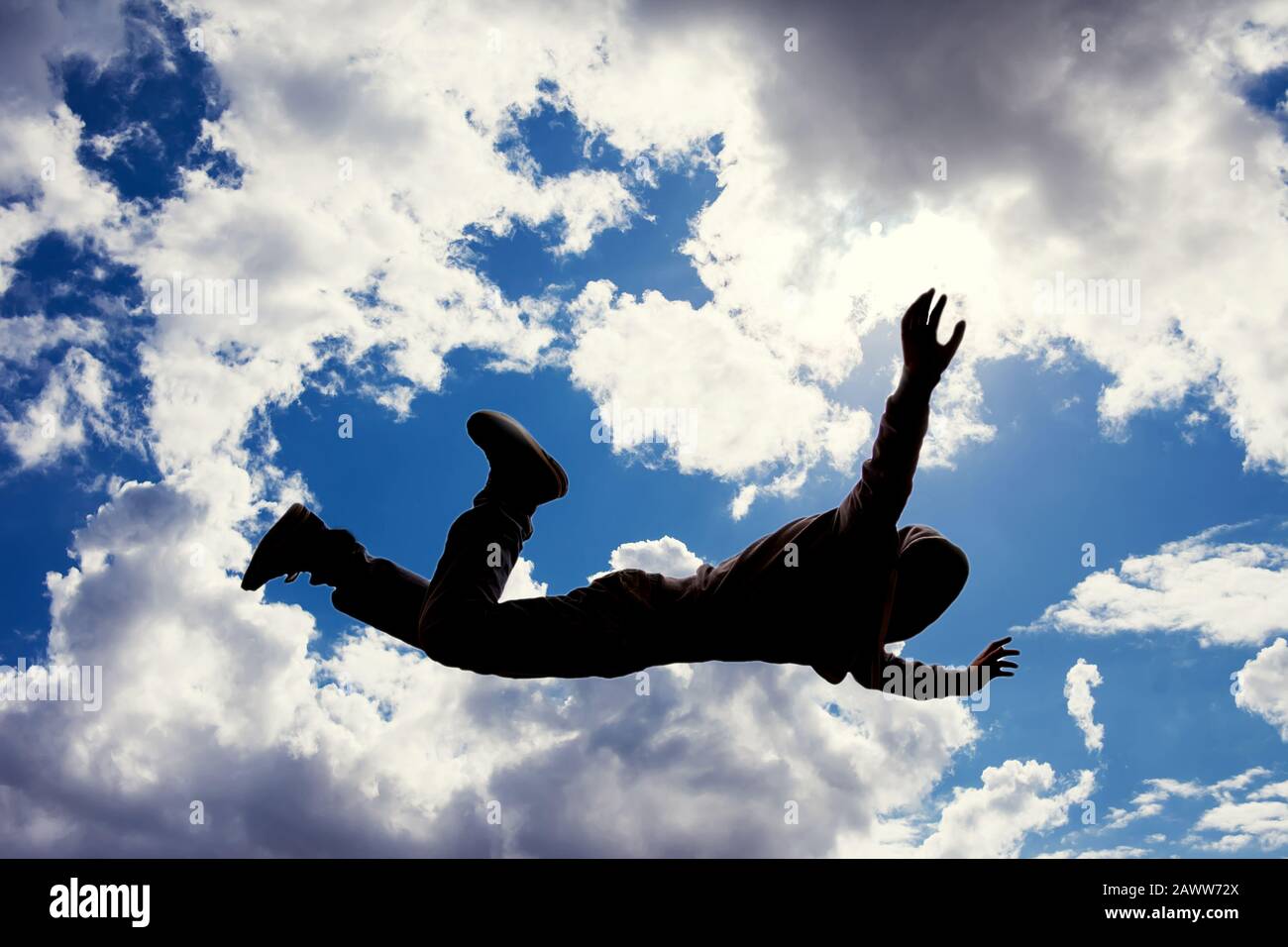 Person Flying Silhouette