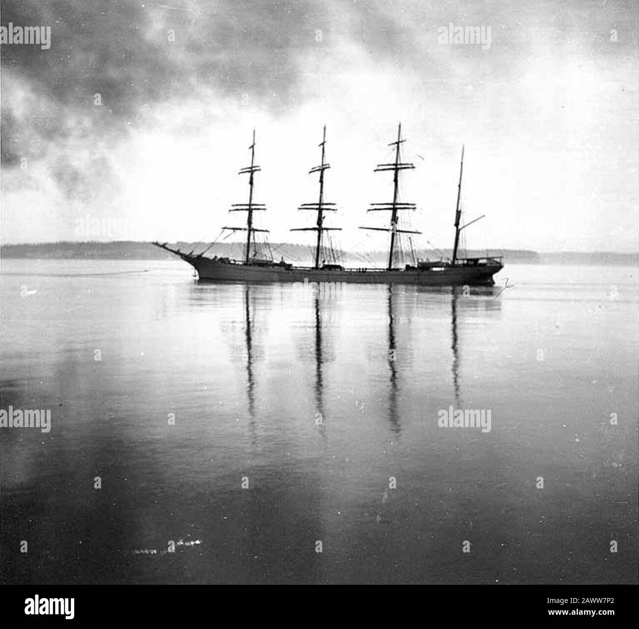 Four masted sailing ship seen from the UTOPIA, June 9, 1899 (KIEHL 301 ...