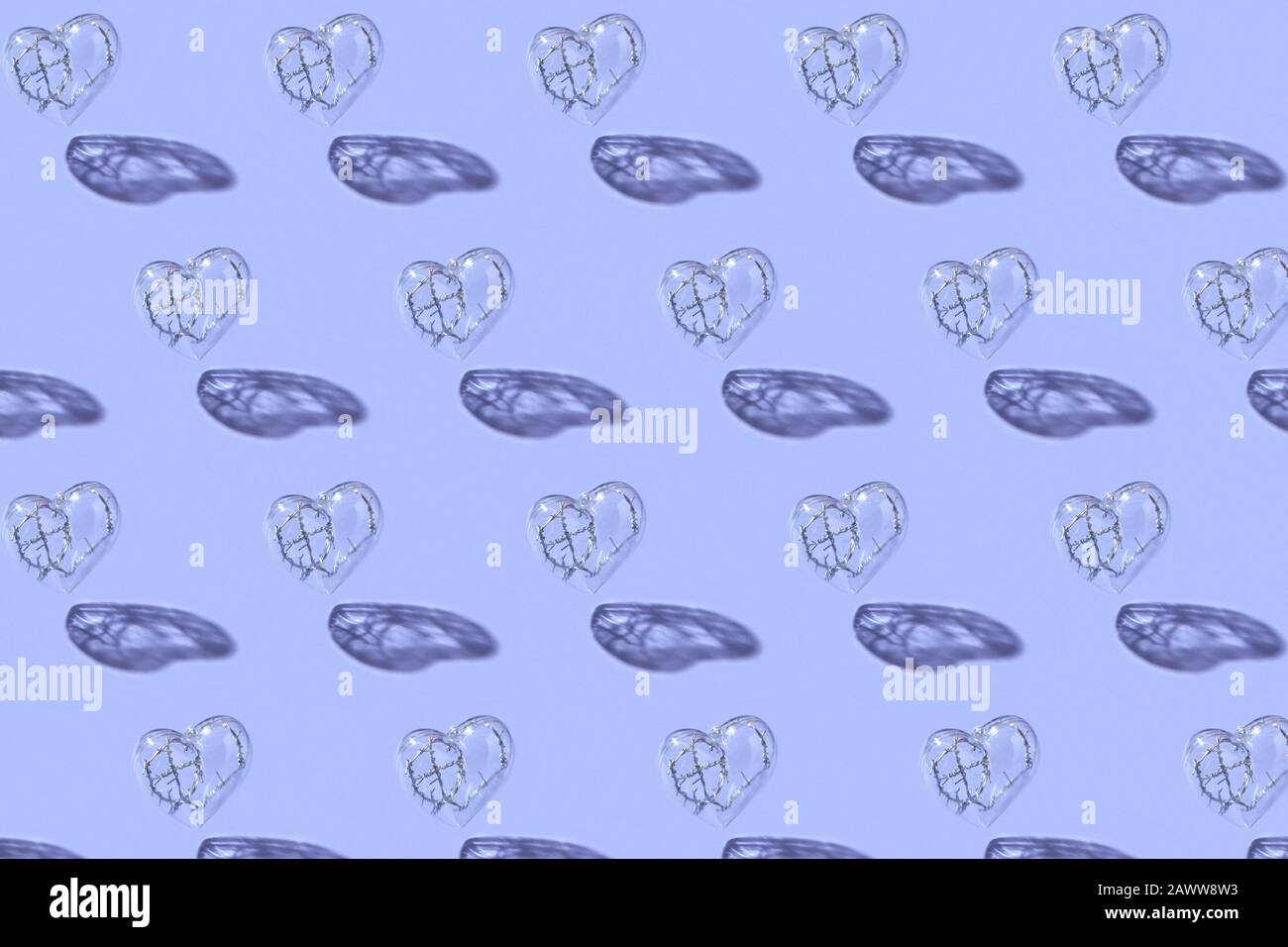 Pattern from clear plastic heart with twisted wire inside Stock Photo ...