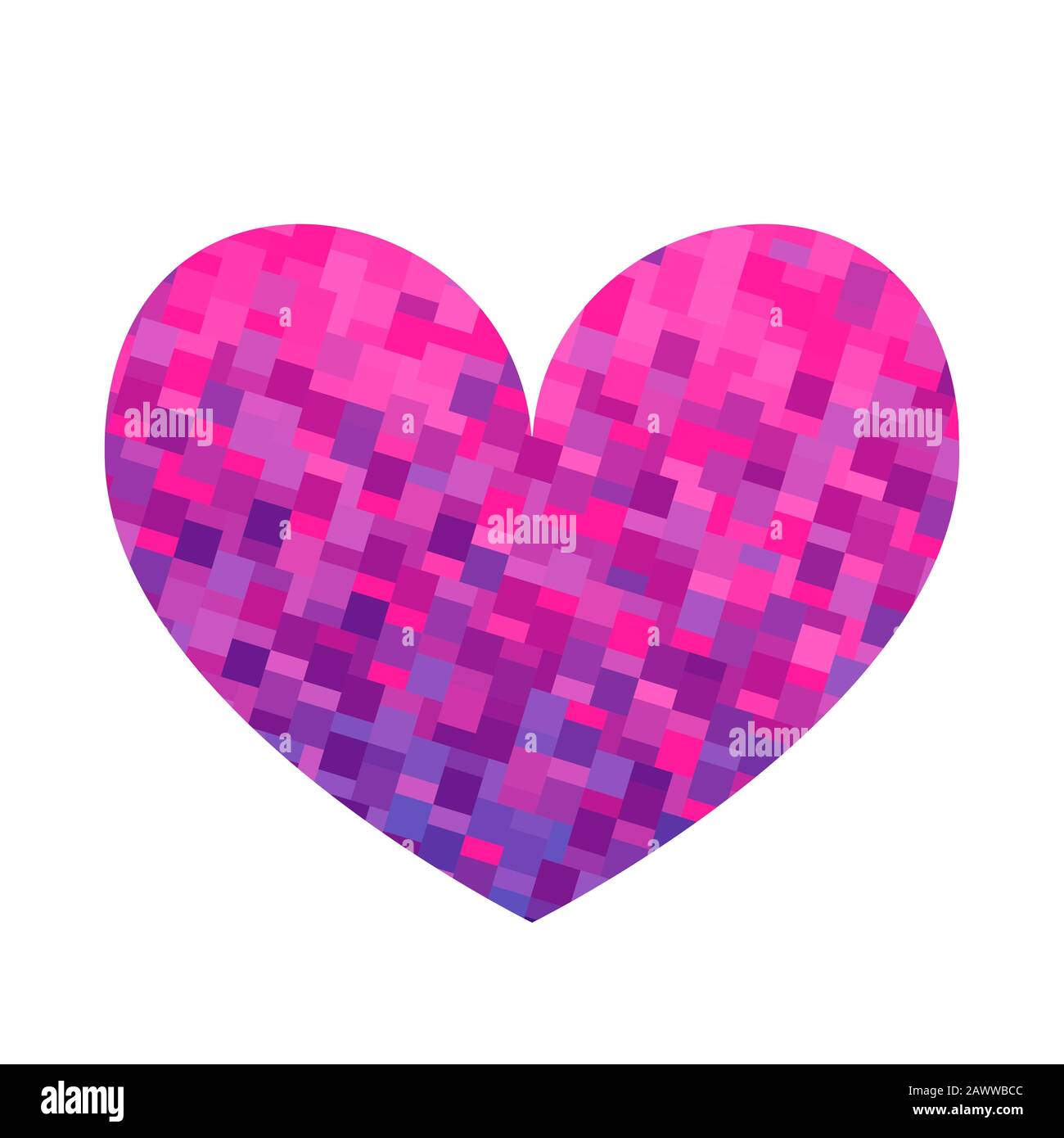 Square texture pink and violet heart. Valentine day card. Vector ...