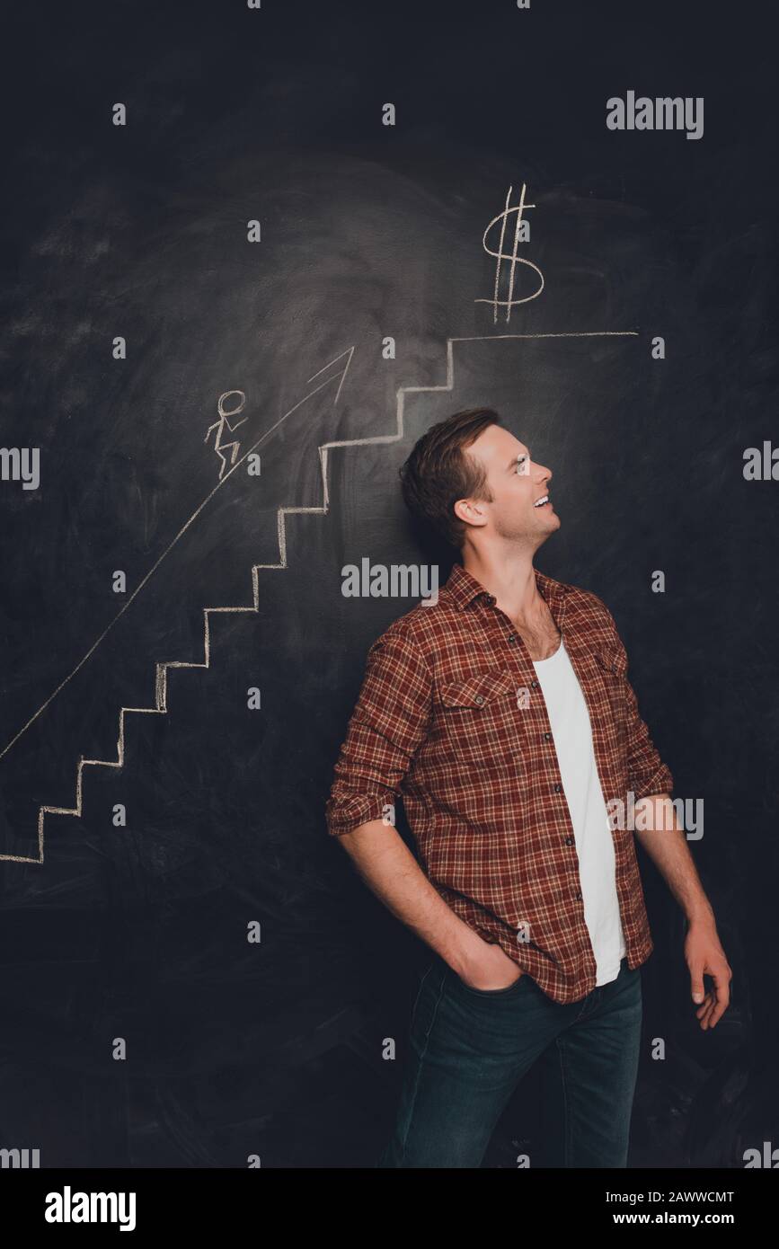 Handsome young businessman taking the first step in career Stock Photo ...