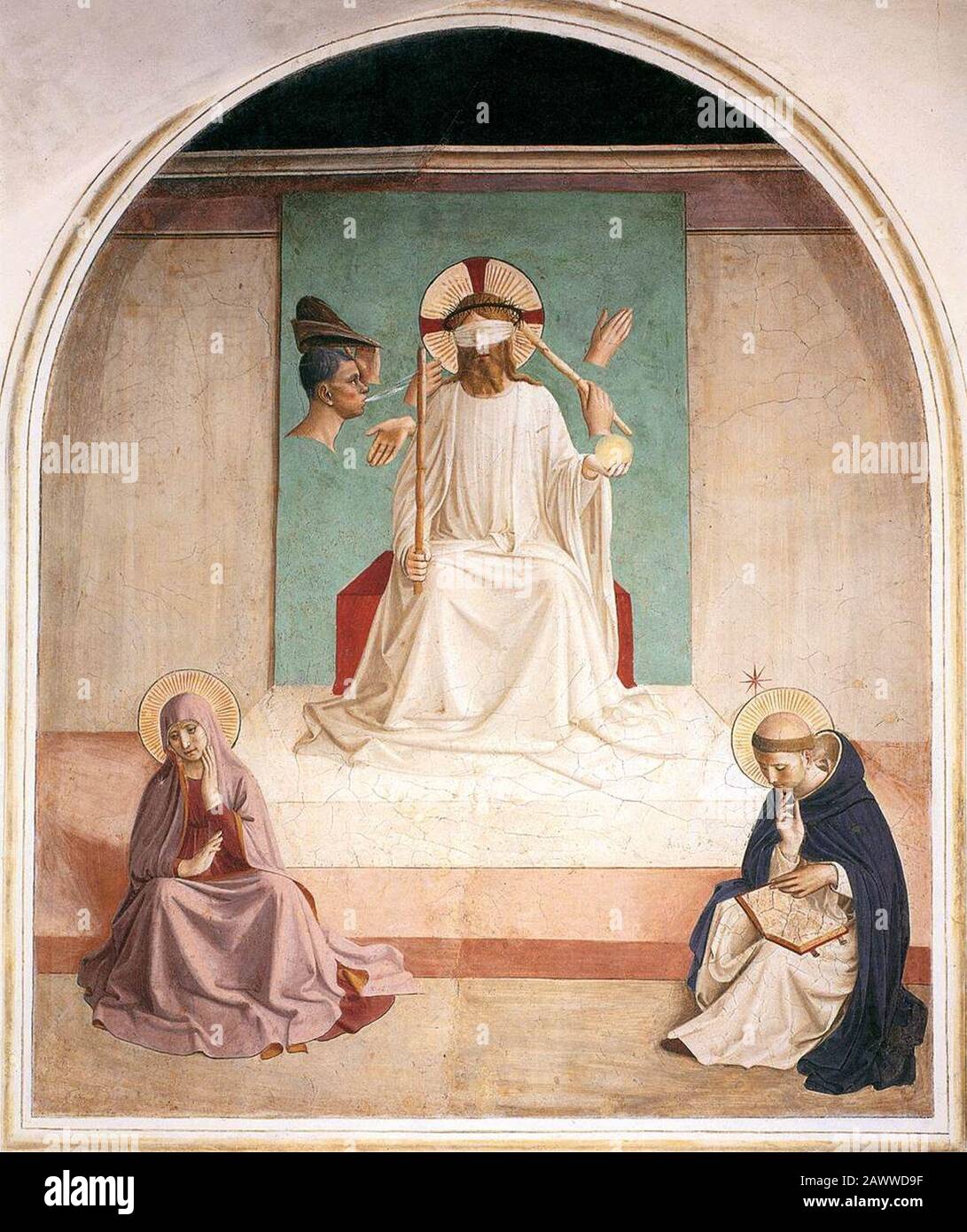 Fra Angelico - Mocking of Christ (Cell 7 Stock Photo - Alamy