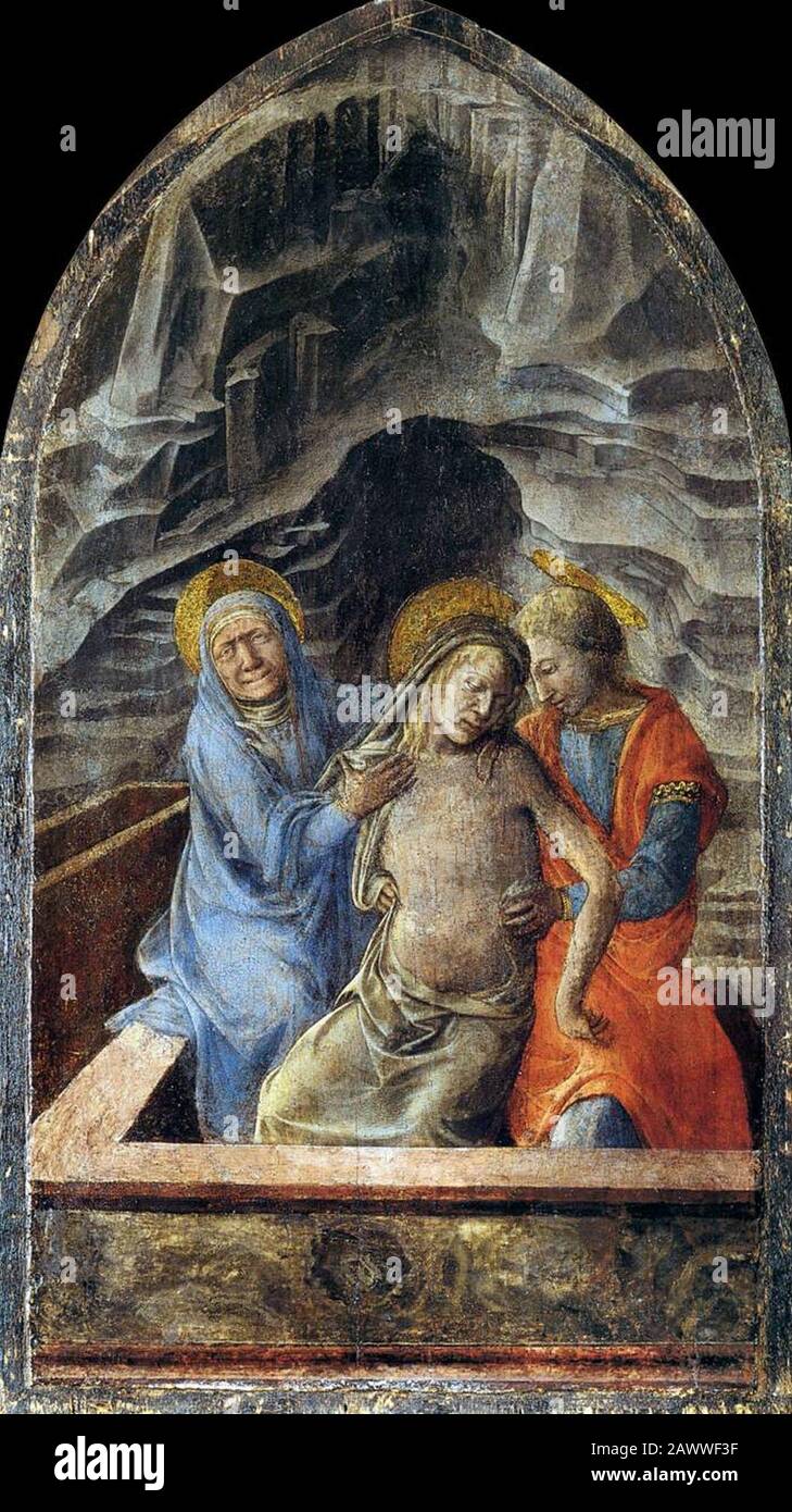 Fra Filippo Lippi - Pietà Stock Photo - Alamy