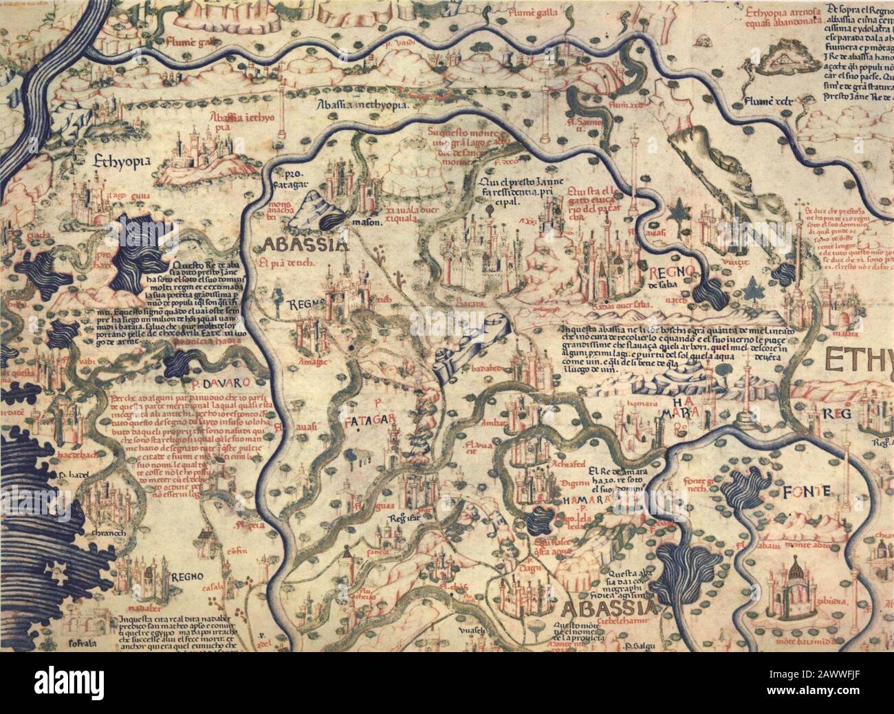 Fra Mauro map, sector X Stock Photo - Alamy