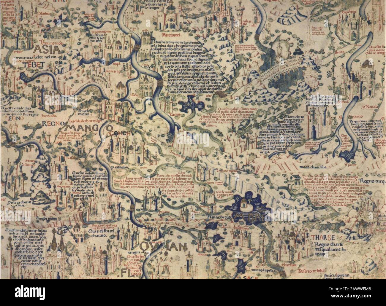 Fra Mauro map, sector XXVI Stock Photo - Alamy