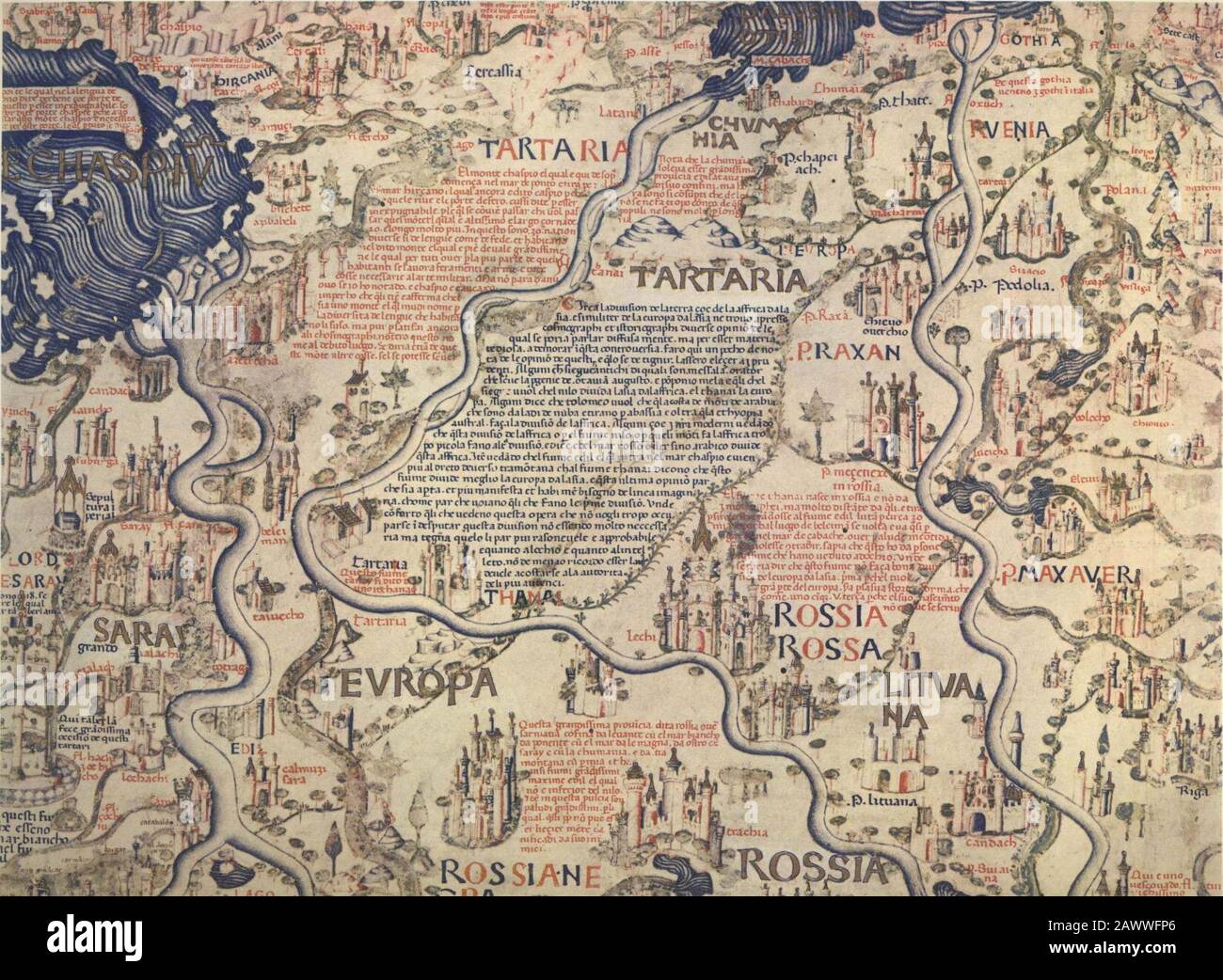 Fra Mauro map, sector XXXIV Stock Photo - Alamy