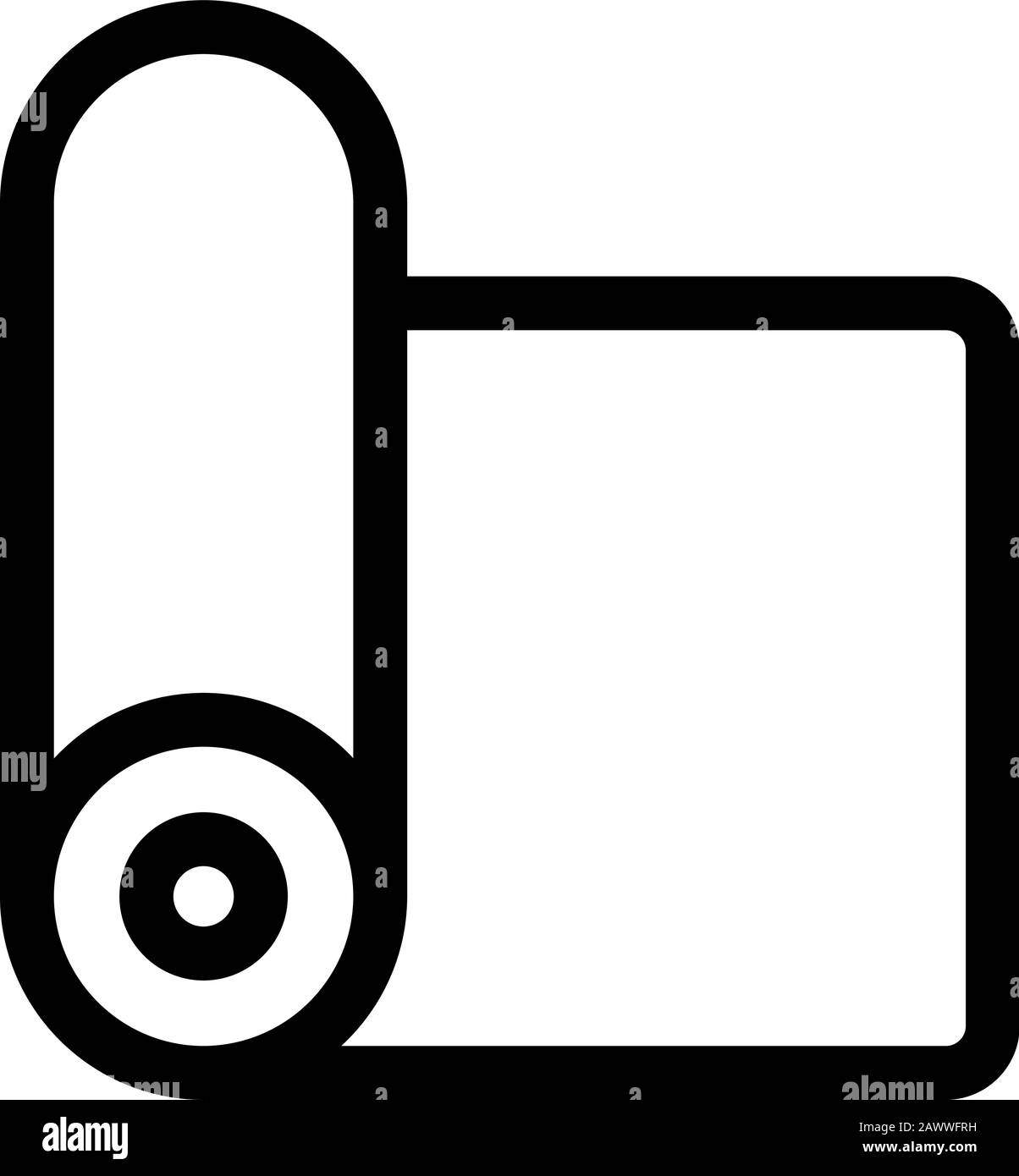 Silk fabric icon vector. Isolated contour symbol illustration Stock ...