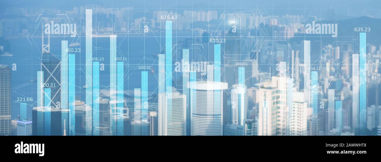 Financial graph diagram trading investment business intelligence ...