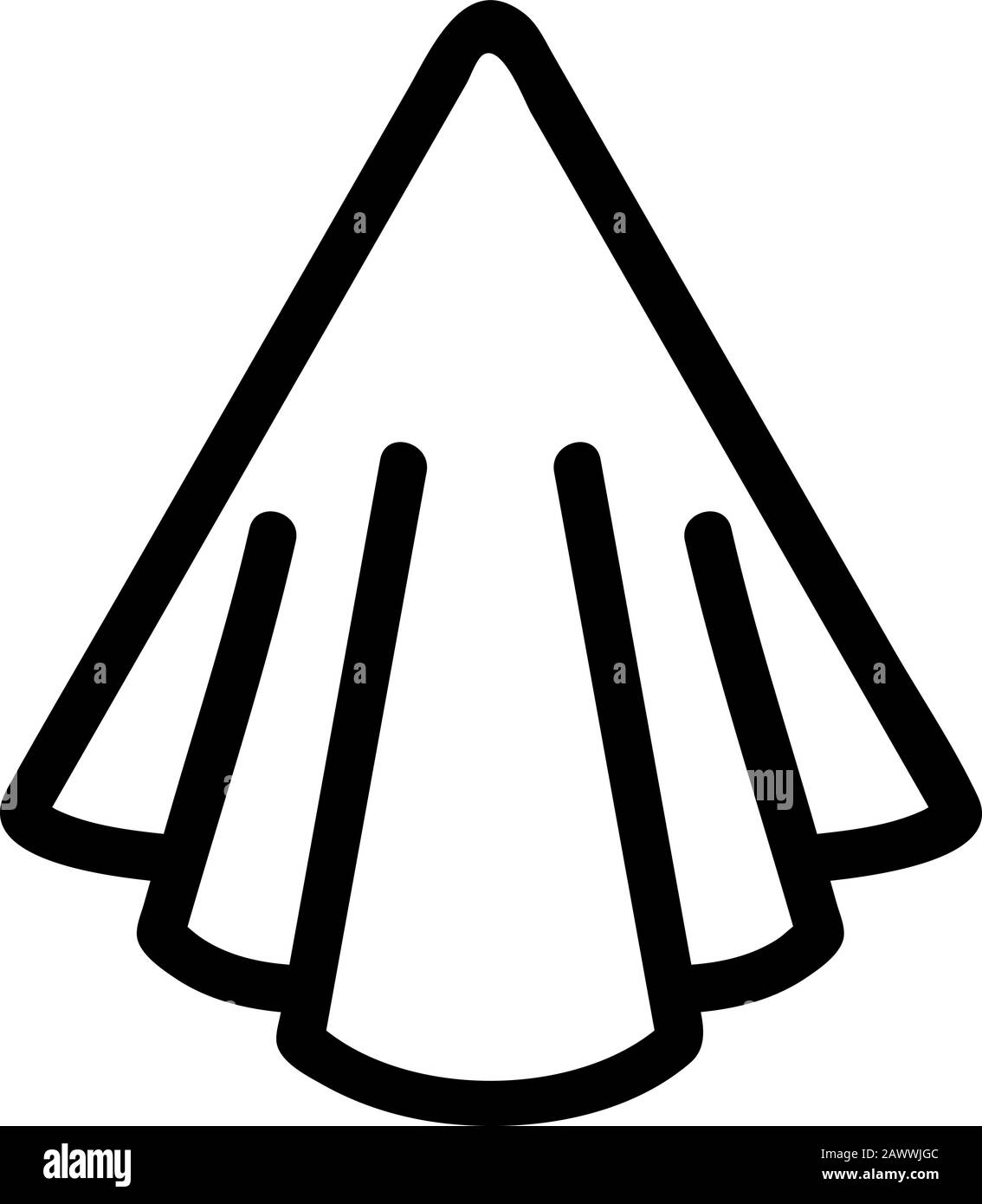 Silk fabric icon vector. Isolated contour symbol illustration Stock ...