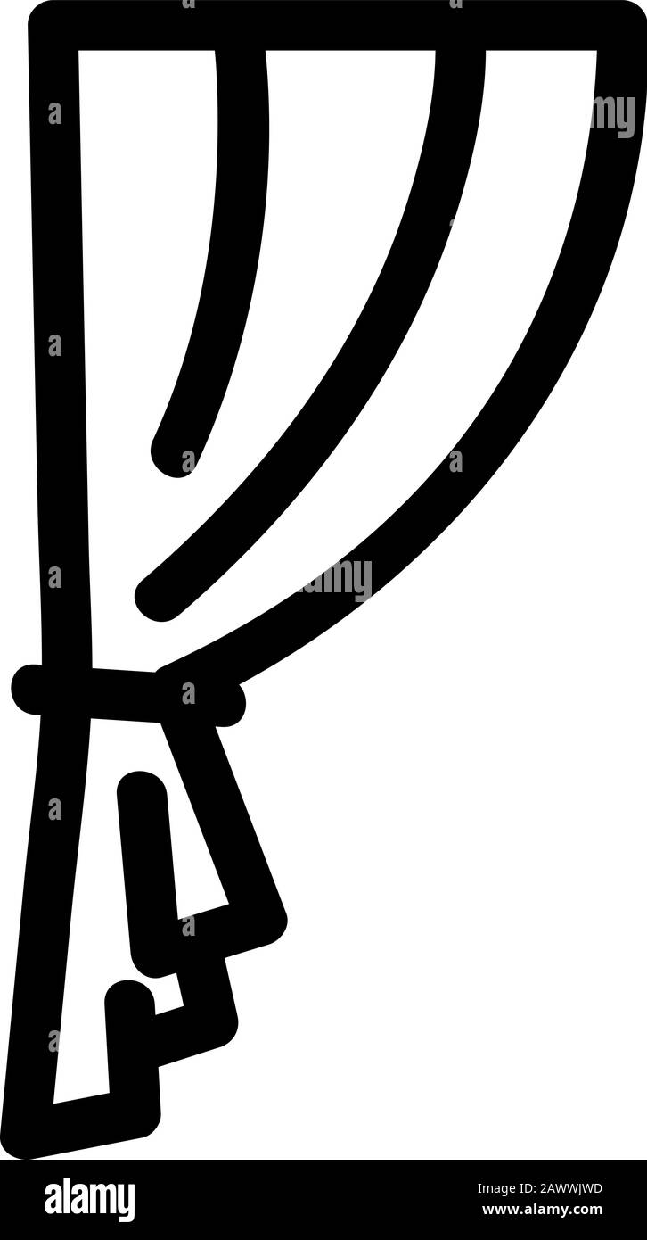 Silk fabric icon vector. Isolated contour symbol illustration Stock ...