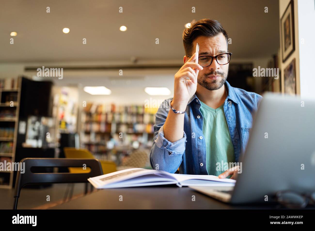 High school male adult studying hi-res stock photography and images - Alamy