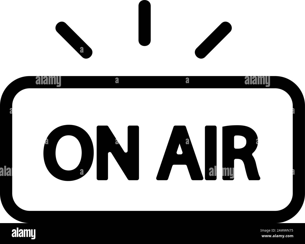 live radio icon vector. Isolated contour symbol illustration Stock ...