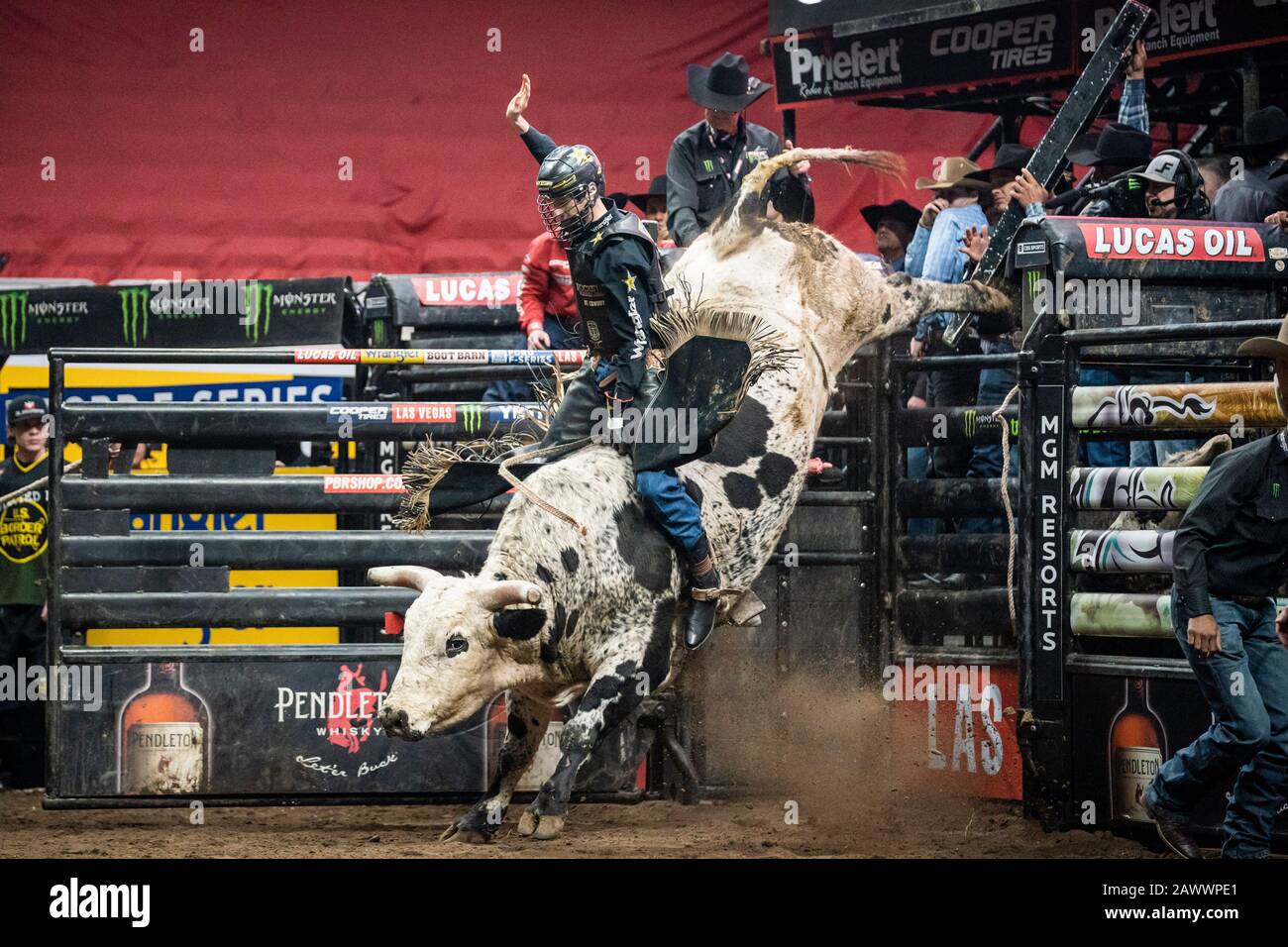 Colten Jesse rides Slappy during PBR Unleash the Beast event, Friday ...