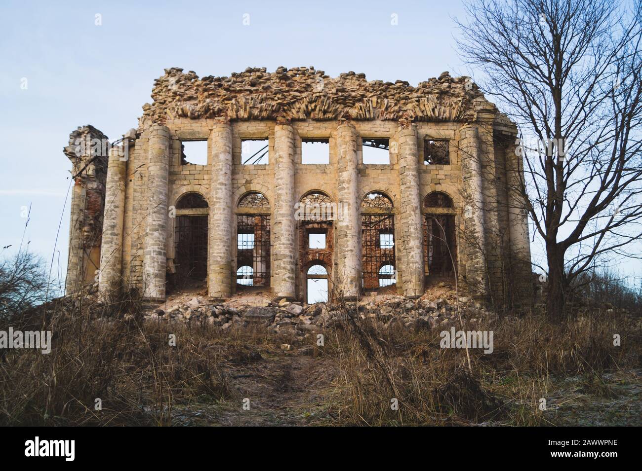 Old ruined building. ancient abandoned church Stock Photo - Alamy