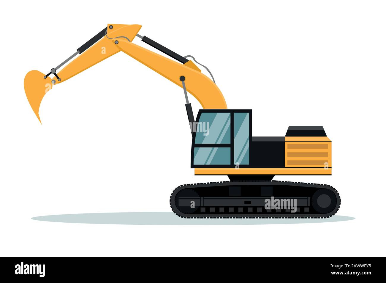 Caterpillar excavator vector design. Heavy machinery Stock Vector Image ...