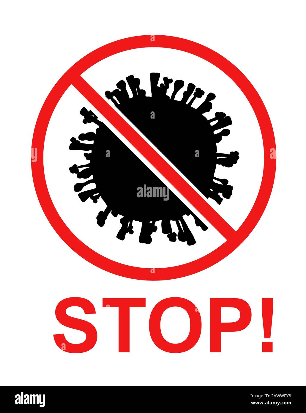 Stop the coronavirus 2019 nCov. Warning against the spread of the ...