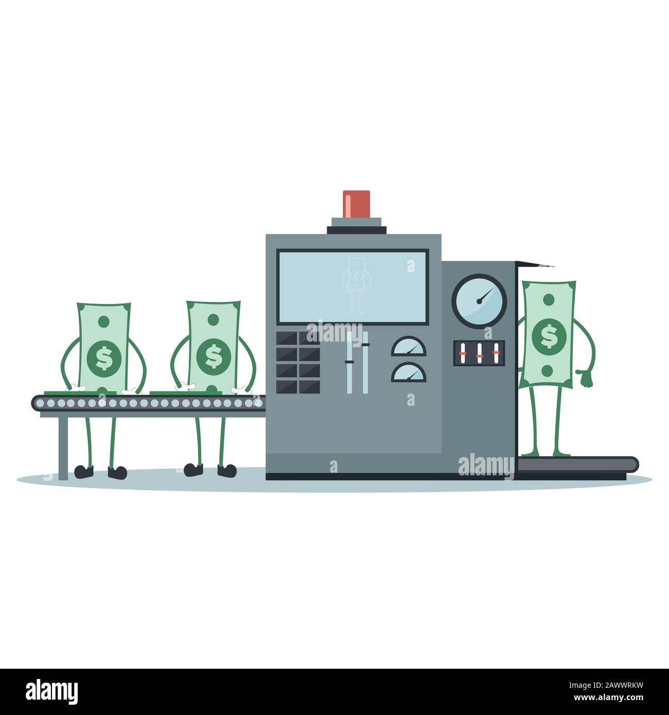 Money manufacturing Stock Vector Images - Alamy