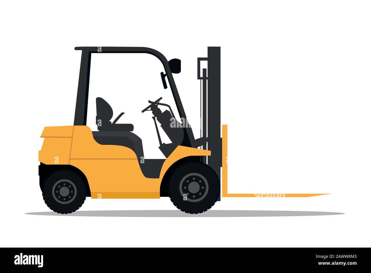 Forklift loading pallet goods Cut Out Stock Images & Pictures - Alamy