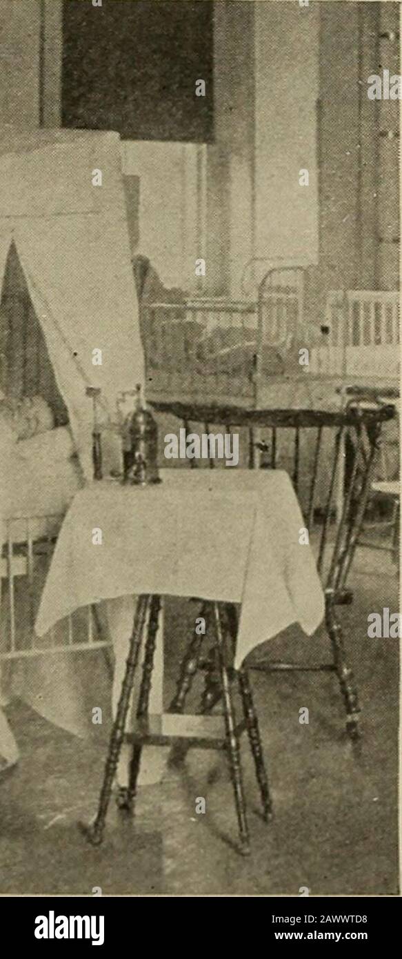 Diseases of children for nurses . Fig. 99-—Method for syringing nose ...