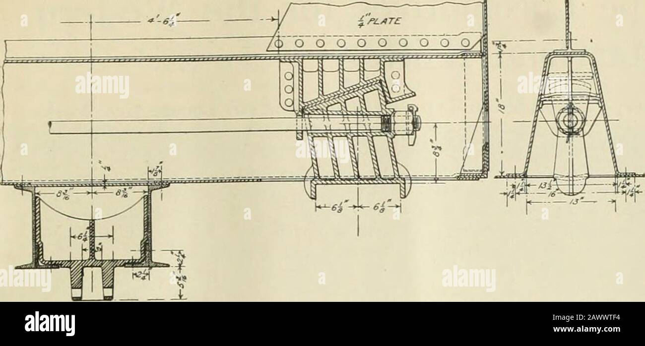 Railway and Locomotive Engineering . PLAN. SIDE ELEVATION. CROSS ...