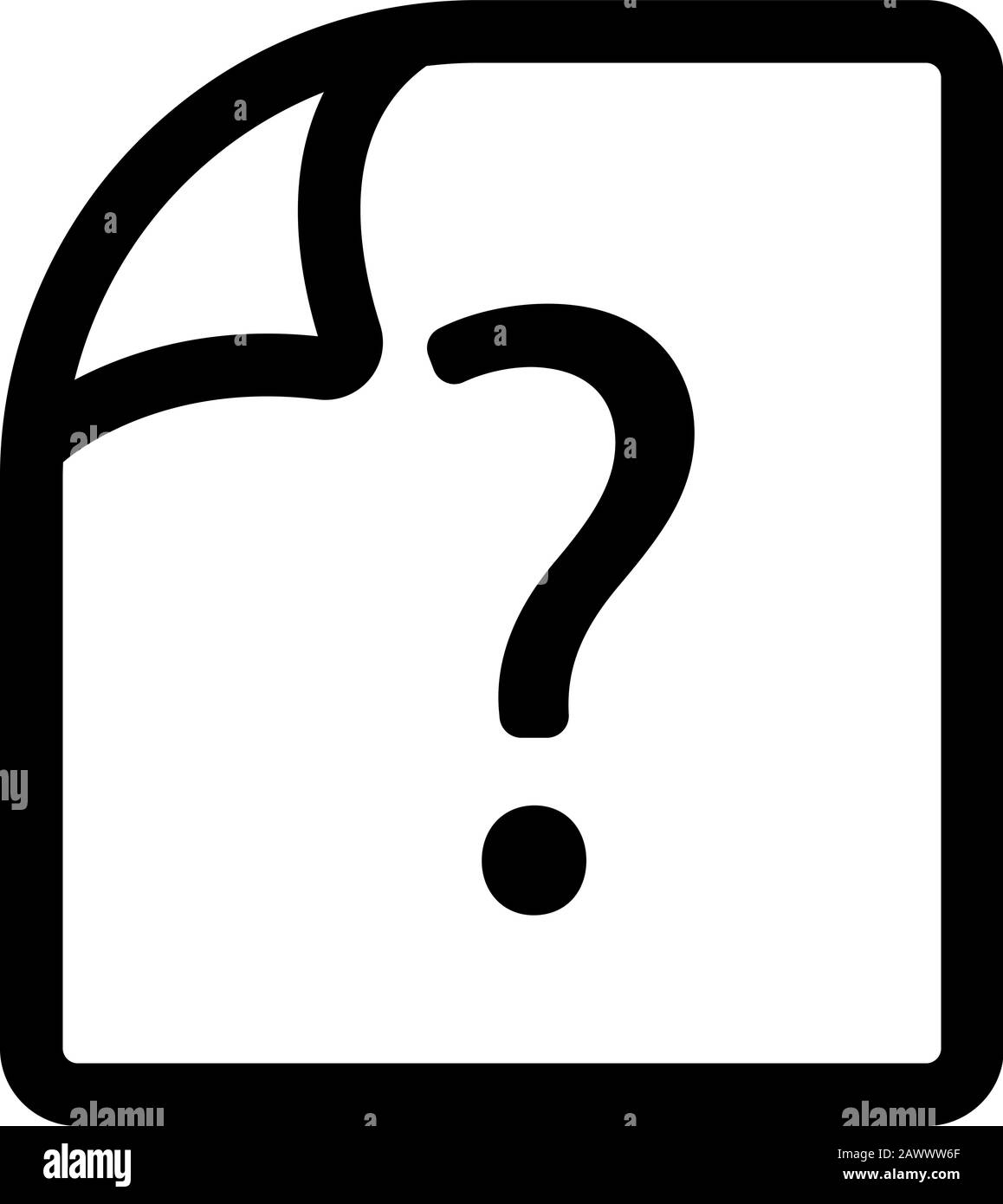 the quiz question answer to the icon vector. Isolated contour symbol ...