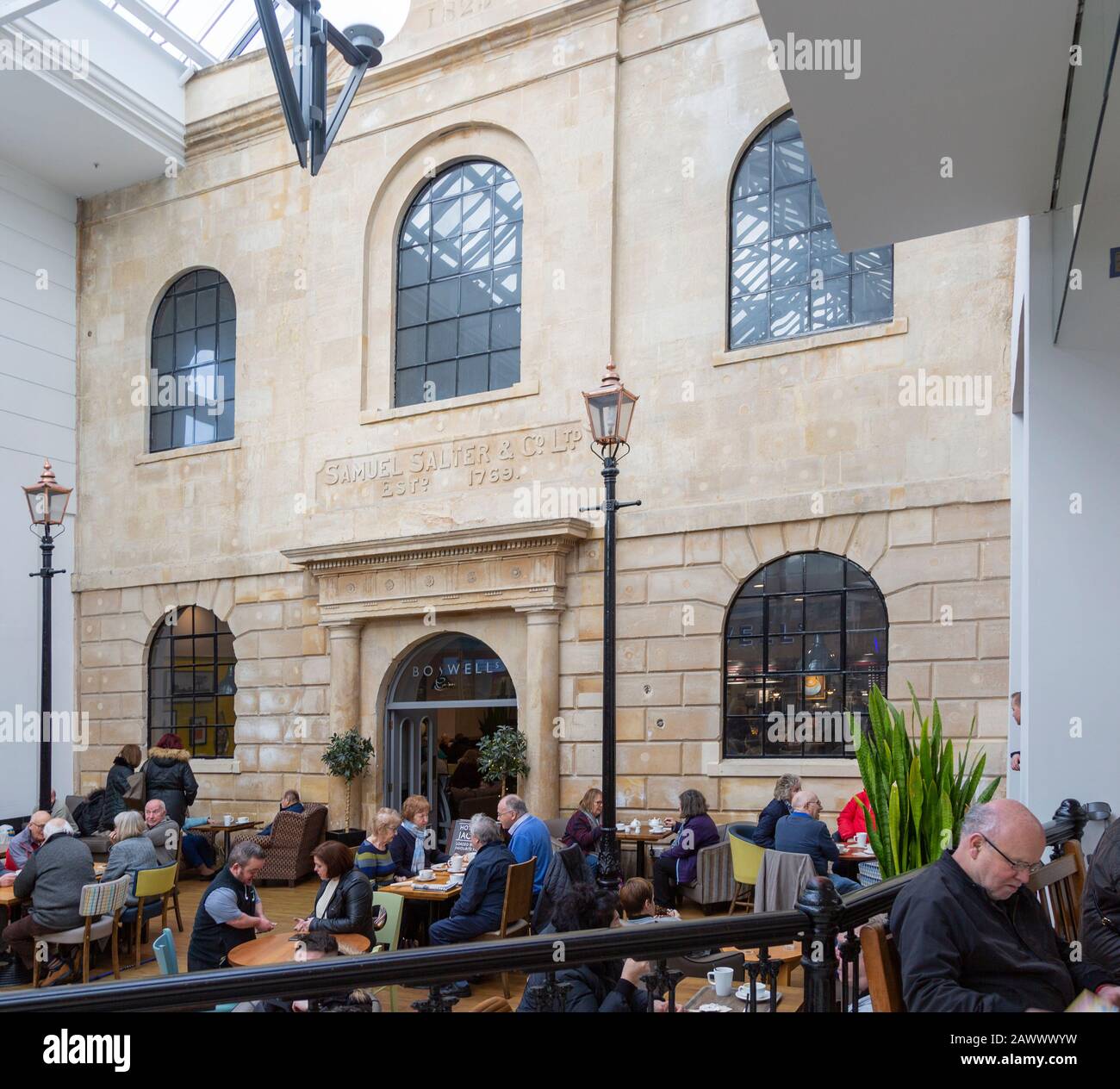 Interior of the shires shopping mall trowbridge hi-res stock ...