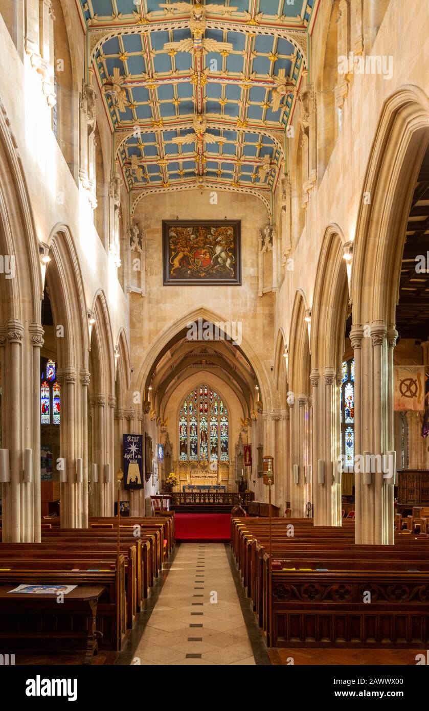 Interior of church of Saint James, Trowbridge, Wiltshire, England, UK ...