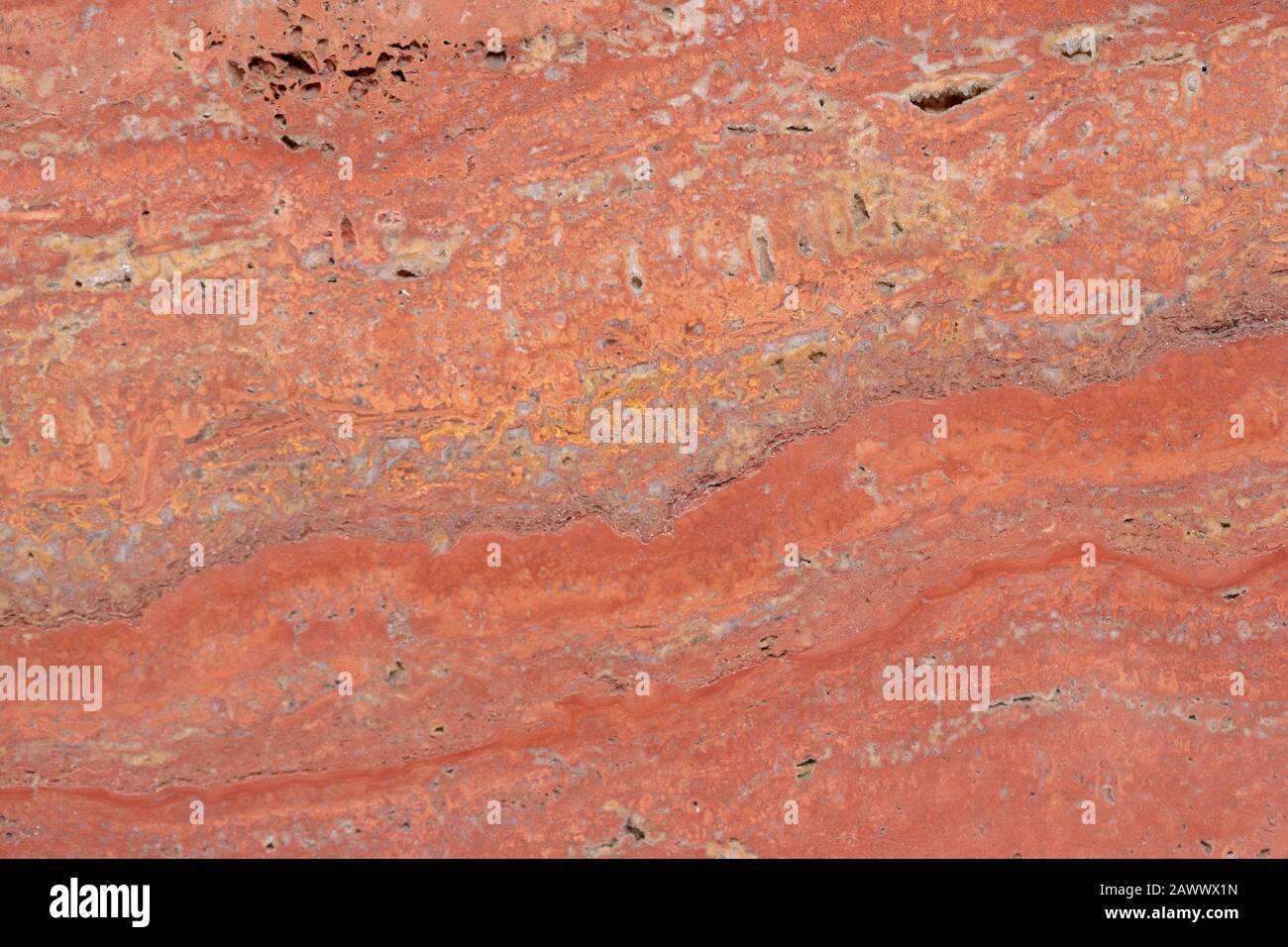 Red travertine texture for your ideal interior project Stock Photo - Alamy