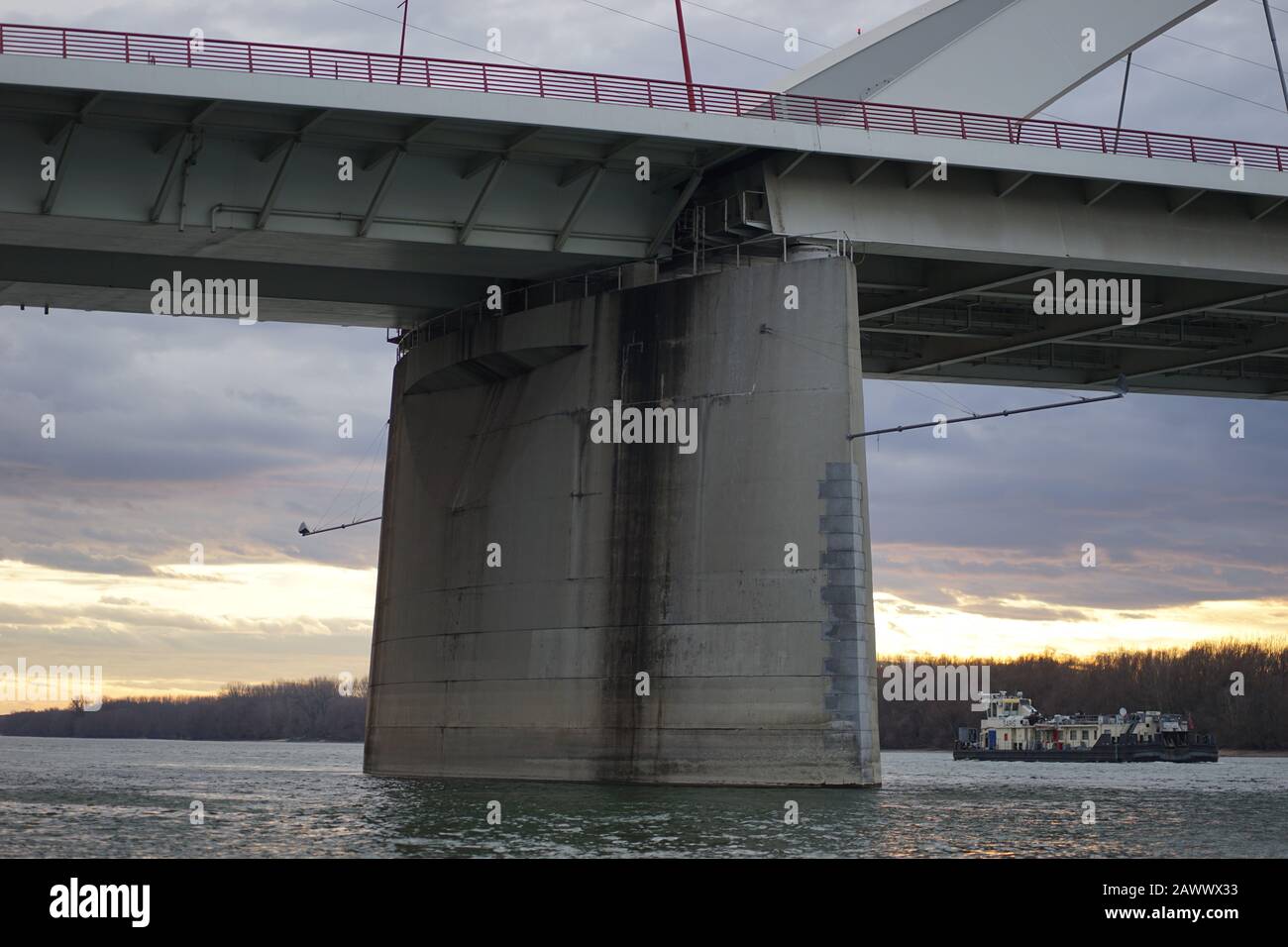 The Pentele Bridge or M8 Danube Bridge Hungary Europe Stock Photo - Alamy
