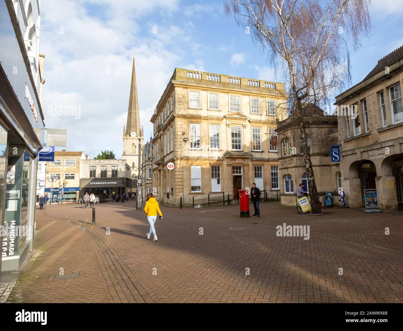 Georgian architecture mid 18th century, HSBC bank building, town centre ...