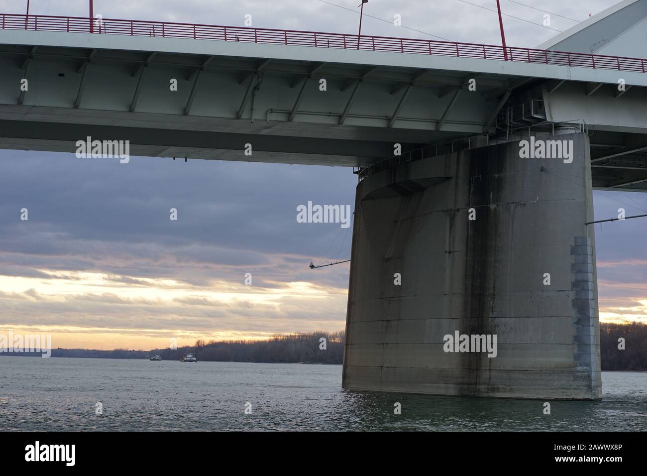 The Pentele Bridge or M8 Danube Bridge Hungary Europe Stock Photo - Alamy