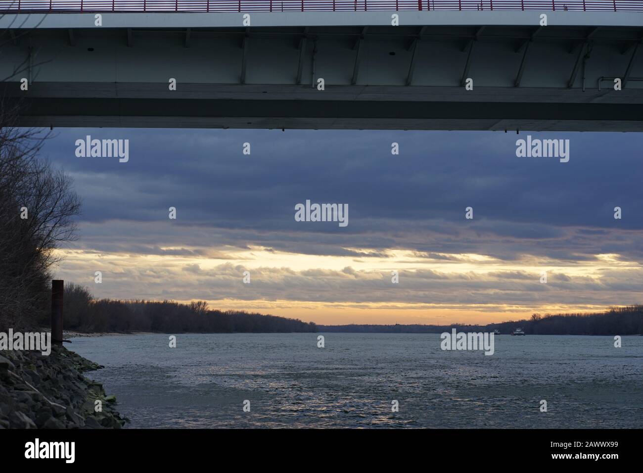 The Pentele Bridge or M8 Danube Bridge Hungary Europe Stock Photo - Alamy