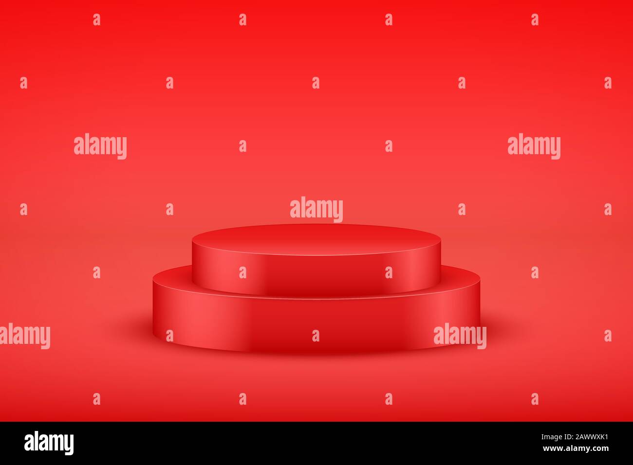 Red round stage podium Stock Vector Images - Alamy