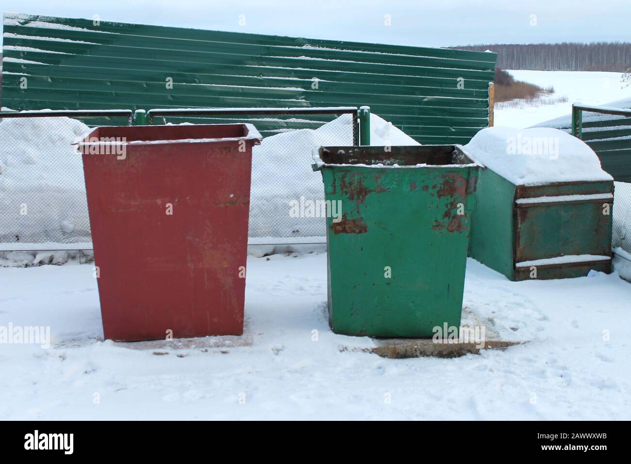 Landfill with garbage on background of city landscape. Concept of ...