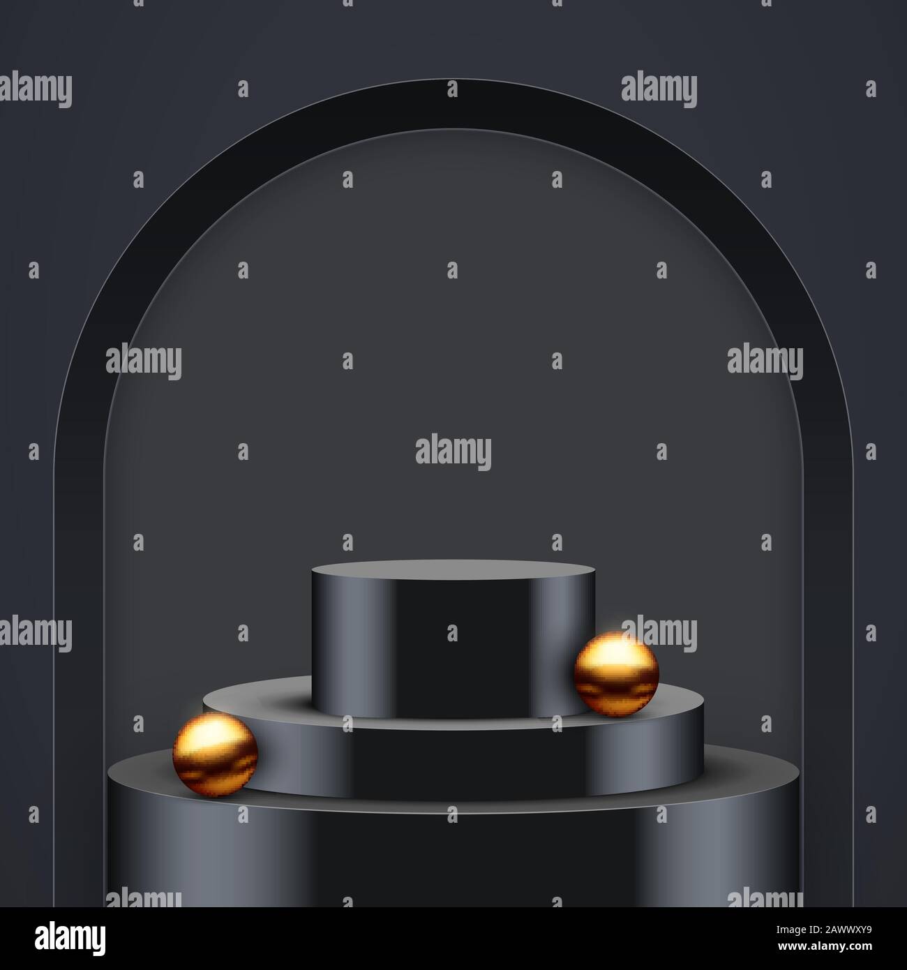 Black presentation podium Stock Vector Images - Alamy