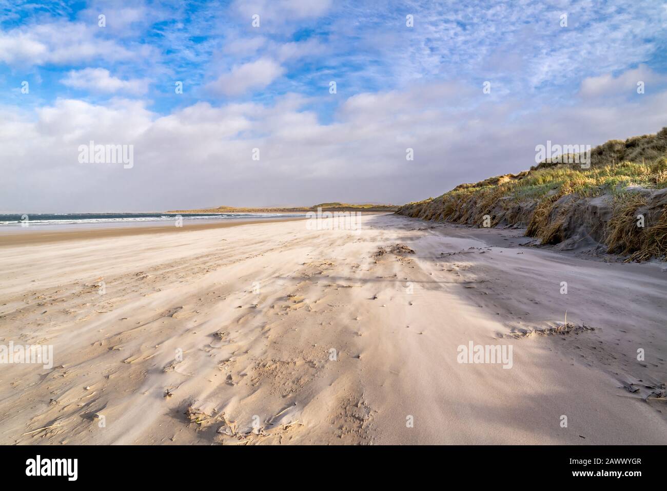 Narin Strand is a beautiful large beach in County Donegal Ireland Stock ...